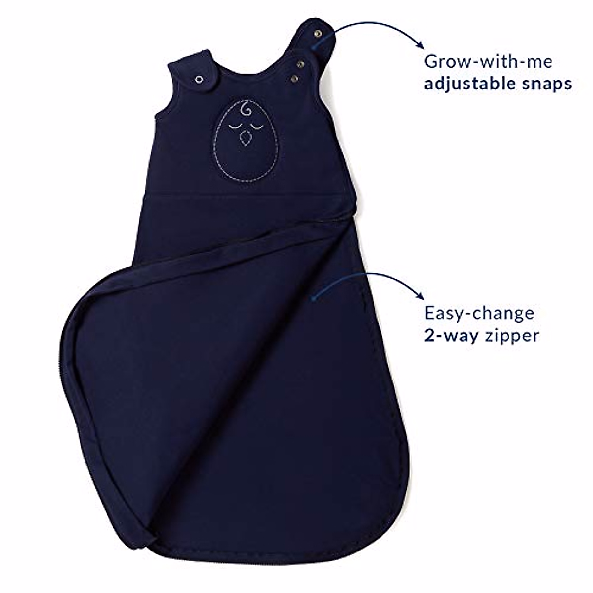 Nested Bean Zen Sack®- Gently Weighted Sleep Sacks | Baby 6-15M | TOG 0.5 | 100% Cotton | Newborn/Infant Swaddle Transition | Aids Self-Soothing | 2-Way Zipper | Machine Washable