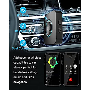 Bluetooth Transmitter Receiver, LAICOMEIN V5.0 2-in-1 Bluetooth Adapter, Wireless Transmitter for TV PC MP3 Gym Airplane, Bluetooth Receiver for Speakers Headphones Boat Car