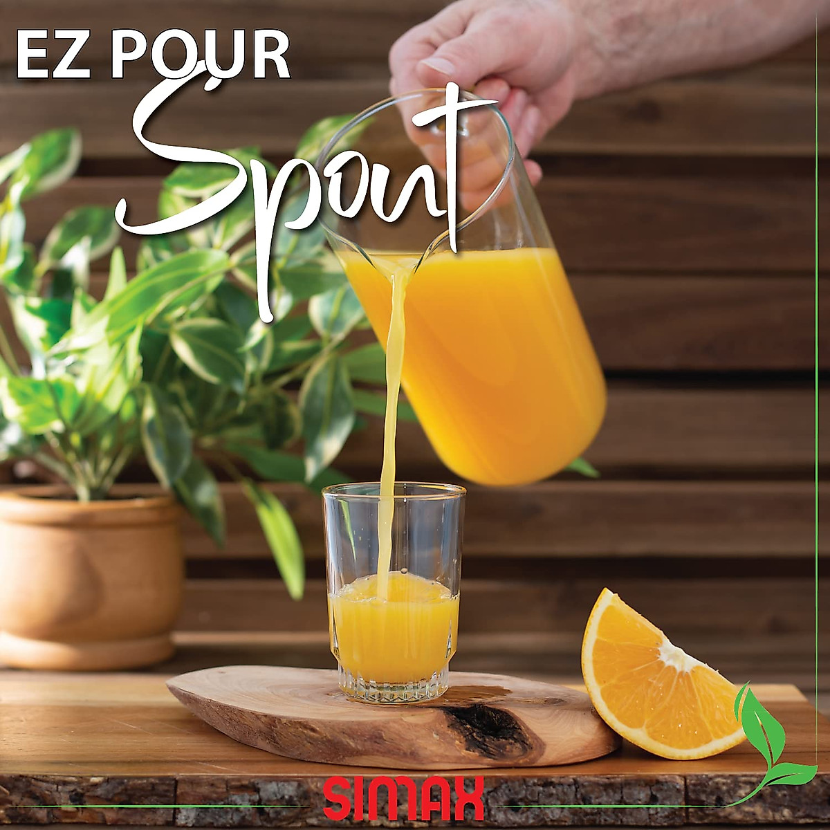 Simax Glass Pitcher, 32 Ounce (1 Quart) Borosilicate Glass, Hot and Cold Safe Iced Tea Pitchers for Drinks, Glass Water Pitcher, Cocktail Jug, Lemonade Pitcher, Sangria Pitchers, Juice Pitchers