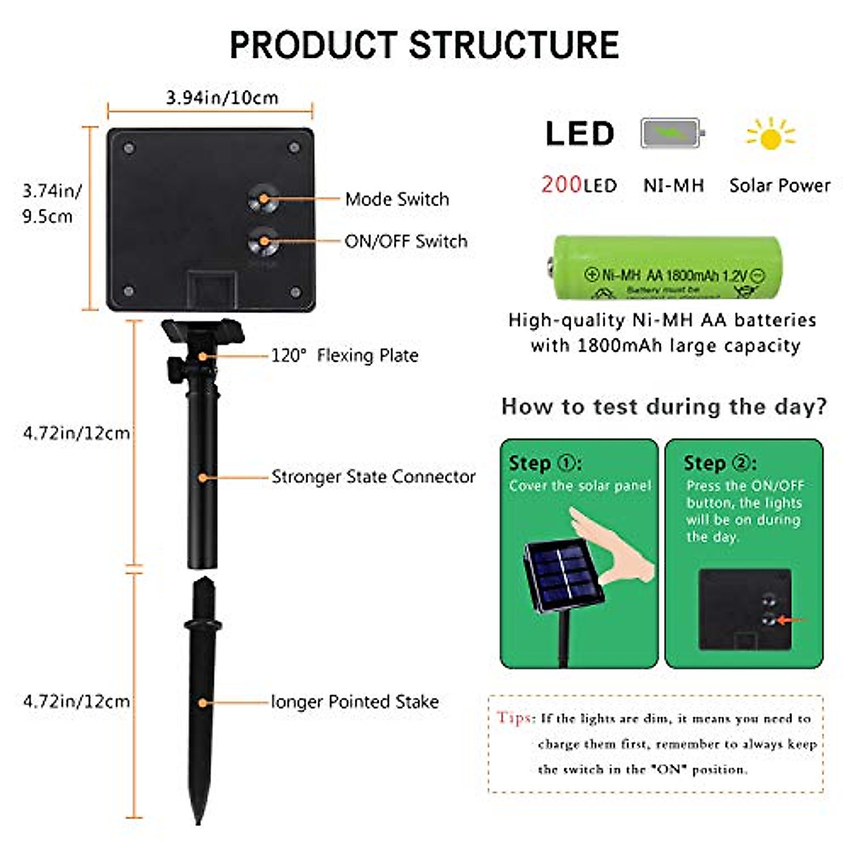 SANJICHA 72FT 200 LED Solar String Lights Outdoor, Super Durable Solar Outdoor Lights, Waterproof Copper Wire 8 Modes Solar Fairy Lights for Garden Patio Tree Party Wedding (Warm White)