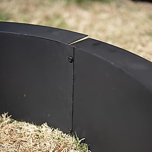 Titan Great Outdoor 38in Dia Steel Fire Pit Liner, 1mm Thick DIY Above or In-Ground Outdoor Fire Pit, 4 Panel Steel Ring