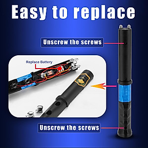 Electric Shock Pleasure Electric Shock with Torch BDSM SM G spot Clitoris Labia Shocker Wand Nipples Electrical Toy Estim Sex Toys Electric Shock Wand Prostate Sex Massager(Black)