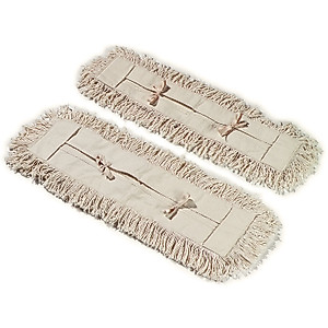 SPARTA Flo-Pac Dust Mop Tie Back for Cleaning, 24 X 5 Inches, Tan, (Pack of 12)
