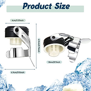 Stainless Steel Champagne Stoppers 2.71 x 1.93 Inch Wine Bottle Stoppers Sealer Reusable Champagne Cork Bottle Plug Champagne Saver Beverage Bottle Stopper for Keeping Wine Fresh(8 Pieces)