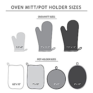 KitchenAid Beacon Two-Tone Non-Slip Mini Oven Mitt Set, Milkshake/Beige, 5.5"x8", 2 Piece