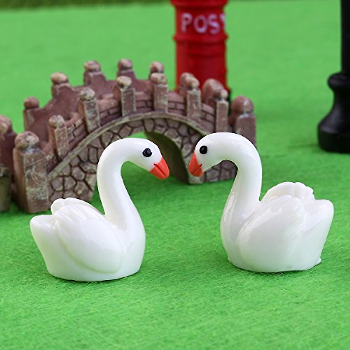 BESTOMZ Miniature Garden Ornaments, 58 Pieces Ornament Kits Set for DIY Fairy Garden Dollhouse Decor