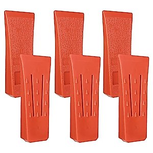 DAJAVE 6 Pack Tree Felling Wedges, 6 Inch Felling Wedges with Spikes for Tree Cutting Safely, Tree Wedge Felling Kit for Chainsaw Tree Log Cutting