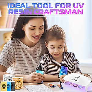 JDiction UV Light for Resin, Super Large UV Resin Light with LED Display Screen, Higher Power Lightweight Portable UV Lamp for UV Resin, Jewelry Making, Craft and Decoration