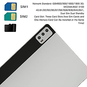 10in Tablet, 4GB RAM 256GB ROM 4G Calling Tablet for 11 1080x1960 Resolution 100‑240V for Home (US Plug)