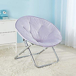 Urban Shop Micromink Foldable Saucer Chair, Lavender