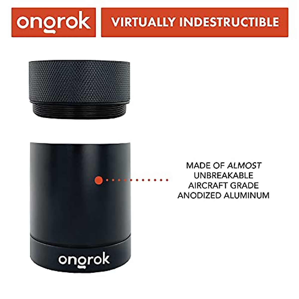 ONGROK Aluminum Storage Container, 180ml, Air Proof Jar to Preserve Smell and Aroma