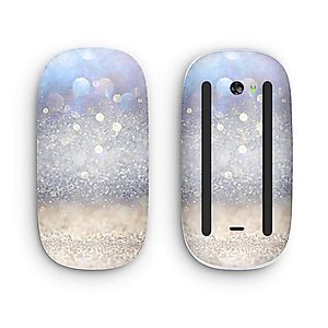 Design Skinz Light Blue and Tan Unfocused Orbs of Light Vinyl Decal Compatible with The Apple Magic Mouse 2 (Wireless, Rechargable) with Multi-Touch Surface