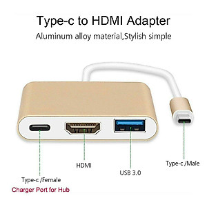 3 in 1 Type C USB 3.1 USB C 4K HDMI USB 3.0 Hub