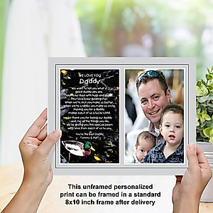 Daddy Poem from Daughters and Sons for His Birthday or Valentine's Day, 8x10 Inch Print Personalized with Names and Photo