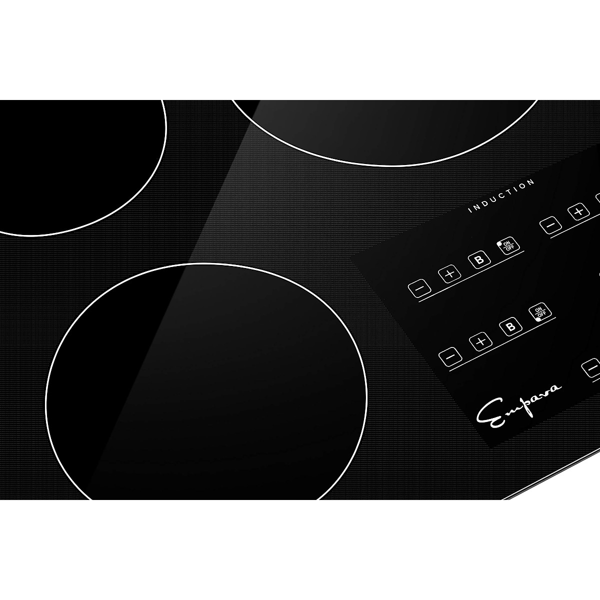 Empava 30” Electric Stove Induction Cooktop with 4 Power Boost Burners Smooth Surface Vitro Ceramic Glass in Black, 30 Inch