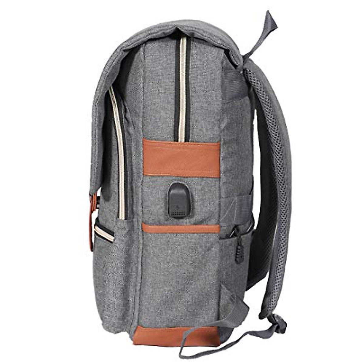 Rockland Heritage USB Laptop Backpack, Grey, Large