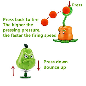 JHESAO 4 PCS Plants and Zombies Toys Action Figures Zombies PVZ Toys Sets 1 2 Series Great Gifts for Kids and Fans,Birthday and Christmas Party