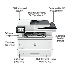 HP LaserJet Pro MFP 4101fdw Wireless Black & White Printer with Fax
