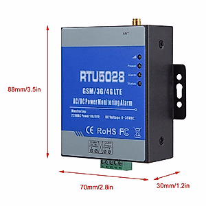 RTU5028 GSM Power Voltage Status Monitoring Alarm, Connection Remote Controling, Power Failure/Recover Alert 100-240V(US)