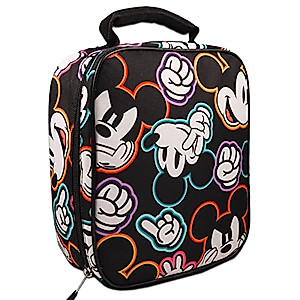 Mickey Mouse Backpack with Lunch Box for Boys 4-6 Set - Bundle with 16” Mickey and Friends Backpack, Mickey Lunch Box, Stickers, More | Disney Mickey Mouse School Backpack for Boys