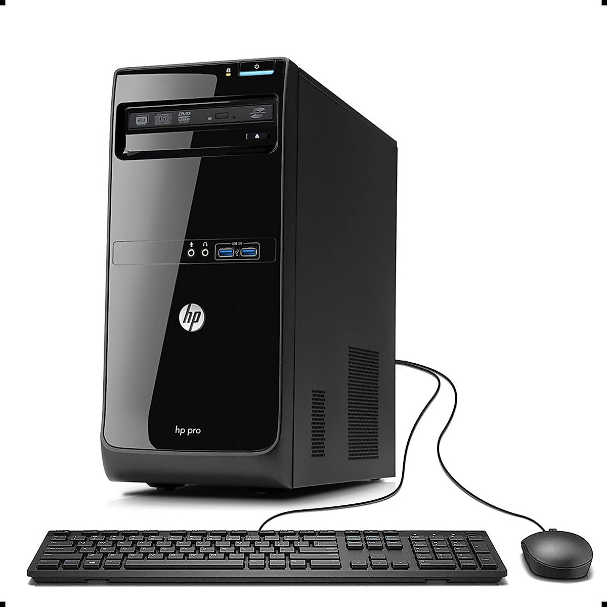 HP Pro 3500 Microtower Desktop PC, Intel Core i3-3220 3.3GHz, 8G DDR3, 1T, WiFi, BT 4.0, DVD, Windows 10 64-Multi-Language Support English/Spanish/French (Renewed)
