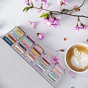 Bible Tabs Soft Pastel - Soul Nourishing Book Summaries - 66 Peel-and-Stick SilkTouch Laminated Bible Tabs Large Print | Bible Tabs for Women, Bible Tabs for Study Bible, Bible Book Tabs