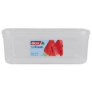 Décor Tellfresh 4L Oblong Food Container | Airtight Lid | Dishwasher Safe | 4L Capacity