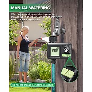 Lingusta Water Timer for Garden Hose - Programmable Sprinkler Timer, Hose Feature Timer with Manual/Automatic Watering System, Irrigation System for Garden