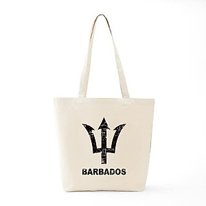 CafePress Vintage Barbados Tote Bag Natural Canvas Tote Bag, Reusable Shopping Bag