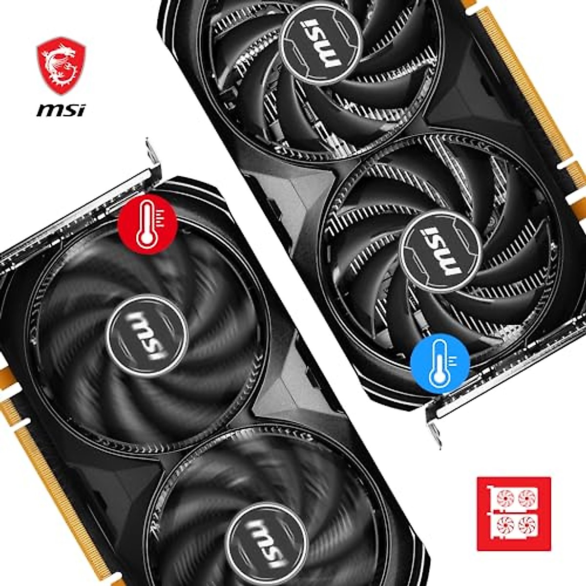 MSI GeForce RTX 4060 Ventus 2X Black 8G OC Gaming Graphics Card - 8GB GDDR6X, PCI Express Gen 4, 128-bit, 3X DP v 1.4a, HDMI 2.1a (Supports 4K & 8K HDR)