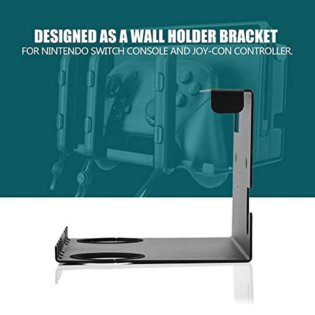 SALUTUY Switch Holder, Switch Brackcet 6.8 X 4.8 X 4.2inch Fixes Tightly Maximize Your Workspace,for Game Host