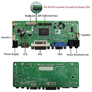 HDMI+VGA+DVI+Audio Input LCD Controller Board For LP156WF6 SP 11.6" 13.3" 14" 15.6" 17.3" 1920x1080 30Pins edp LCD Screen