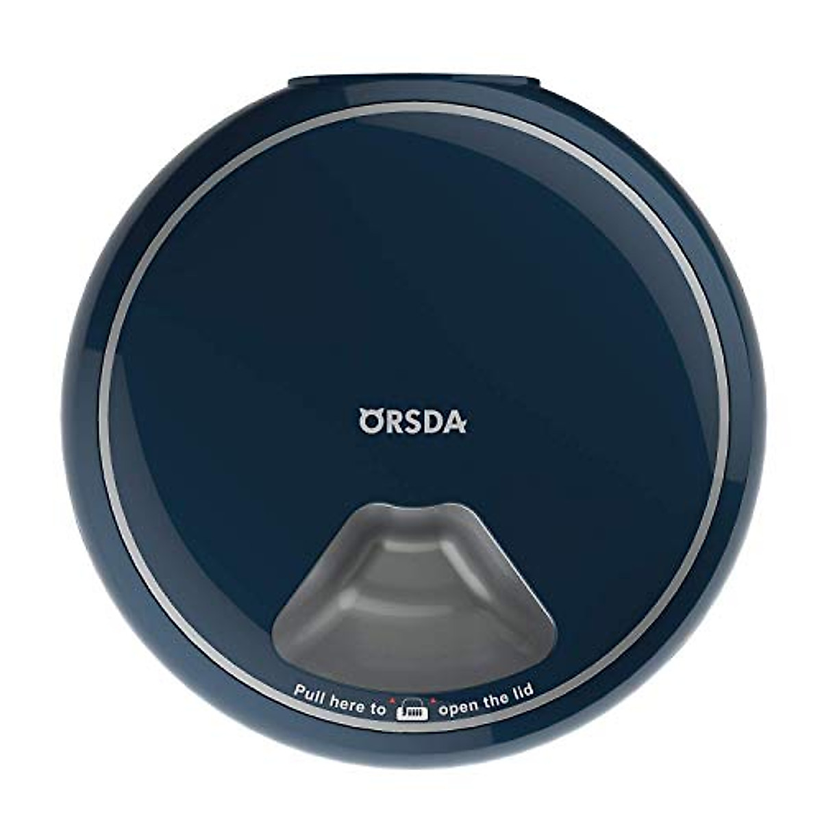 ORSDA Automatic Cat Feeder Wet Food/Dry Food, 5 Meal Timed Pet Feeder Easily Programmable & Voice Recorder & Easy to Clean, Dual Power Supply Auto Feeder for Cats/Small Dogs, for Weekend Trip Blue