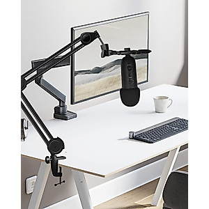 Boseen Shock Mount Compatible With Blue Yeti, Blue Yeti Pro and Blue Snowball Microphones, Eliminates Noises and Vibration Black/Champagne