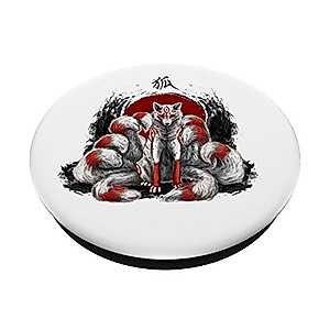Japanese Nine Tailed Fox Kitsune PopSockets PopGrip: Swappable Grip for Phones & Tablets