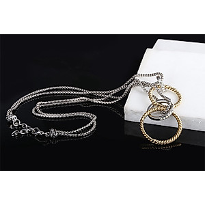 UNY Luxury Cable wire design linked Chain Necklace Women Fashion Jewelry drop Heart shape Unique Present