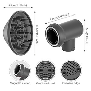 ENERIDEA Diffuser and Adaptor Compatible with Dyson Airwrap,Attachments for Airwrap Styler Converting Blow Dryer Combination,Gifts for Women
