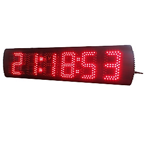 AZOOU 5-inch Hight Character Single Sided LED Sport Timing Clock Countdown/up Timer with IR Remote Control Red Color