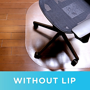 Evolve 33" x 44" Clear Office Chair Mat with Rounded Corners for Hard Floors, Made in The USA, 15B50630