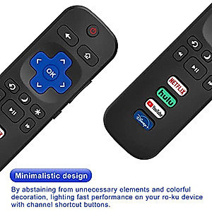 LOUTOC Universal Replacement Compatible with TCL-ROKU-TV-Remote, RC280 RC282 Compatible with Roku Philips, ONN, Hitachi, Element, Haier, LG, Sanyo, JVC TVs(Infrared)