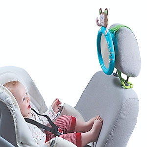 Taf Toys Tropical Car Mirror | Rear Facing Baby Mirror Enables Easier Drive & Easier Parenting, Eye to Eye Contact with Baby While Driving, Back Seat Adjustable Velcro Attachment, Colorful Design