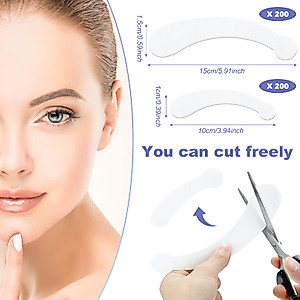 400 Pieces Facial Hair Removal Kit - Wax Strips for Eyebrows, Lips, Face for Women, Men - Home and Travel Use