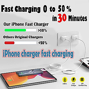 [Apple MFi Certified] Fast Charger iPhone,3Pack iPhone Charger Fast Charging 6Foot Apple Charging USB C Charger Adapter 6FT Type C to Lightning Cable for iPhone 14 Pro Max/14 Plus/13/12 Mini/11/XS/SE