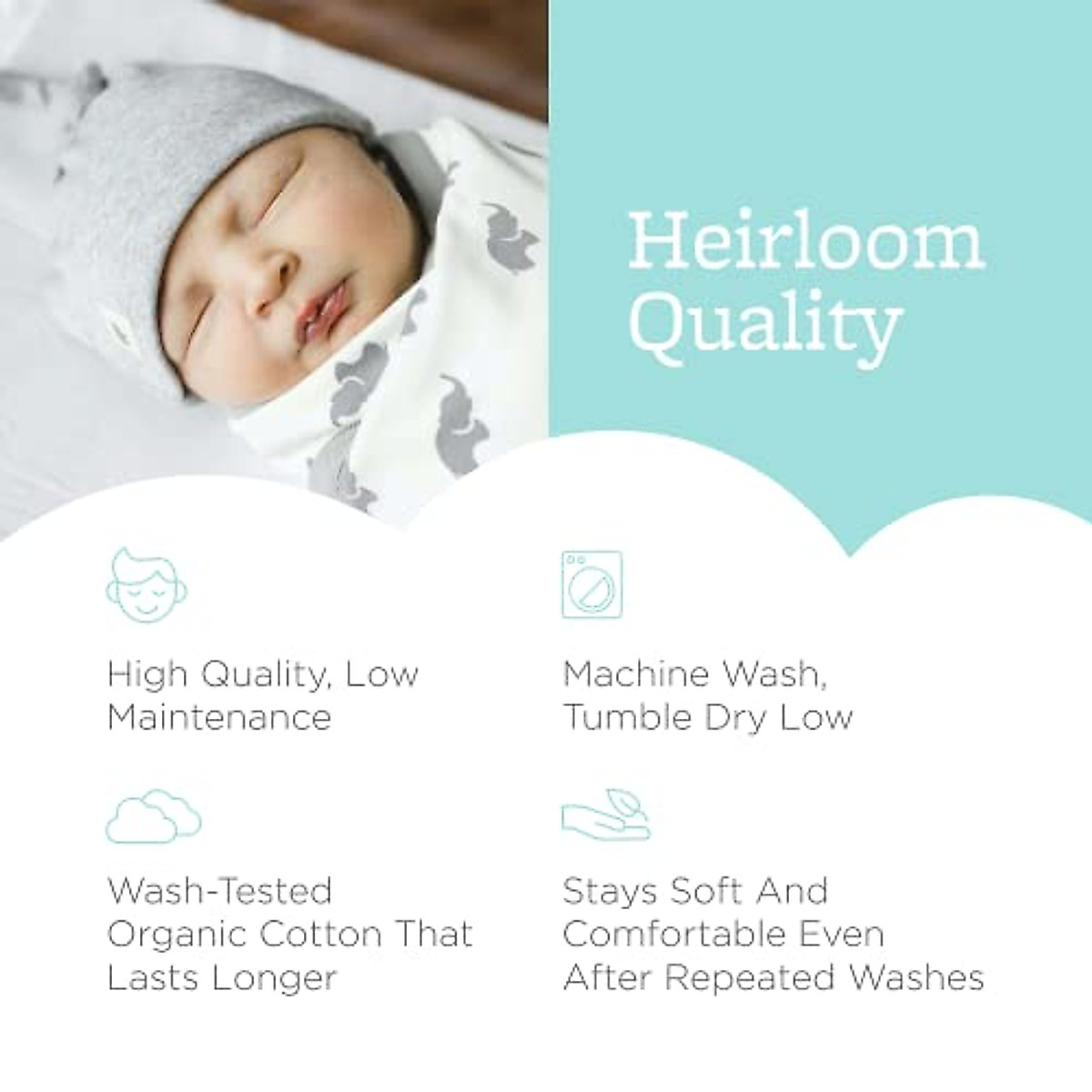 MONICA + ANDY Unisex Organic Cotton Baby Boy Girl Adjustable Top Knot Cap, Pink Le Macaron, 0-6 Months