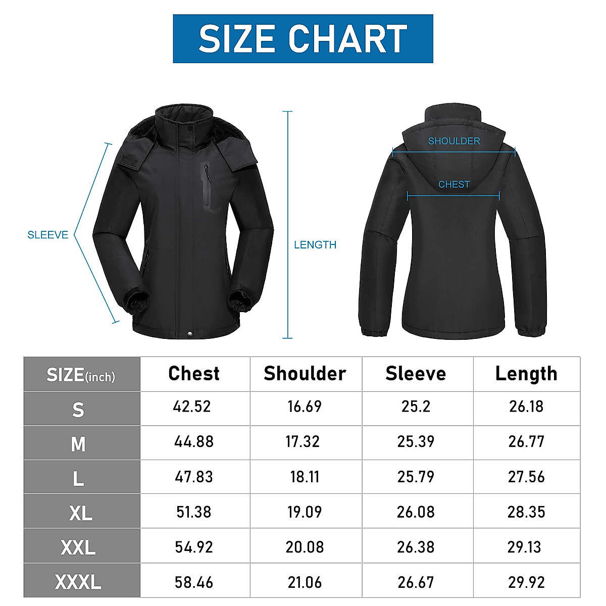 GOLDEN CAMEL Women's Winter Jacket Windproof Ski Snow Jacket Waterproof Thicken Parka Rain Jacket Warm Puffer Coat