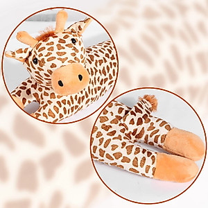 SANFERGE 36 Inch 3LB Heavy Duty Under Door Draft Stopper, Decorative Soundproof Door Draft Blocker, Energy Saving Draft Guard, Giraffe Yellow