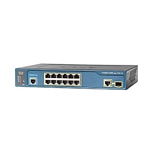 Cisco Catalyst 3560CX-12PC-S Network Switch, 12 Gigabit Ethernet (GbE) Ports, 8 PoE+ Outputs, 240W PoE Budget, 2 1G SFP and 2 1G Copper Uplinks, Enhanced Limited (WS-C3560CX-12PC-S)