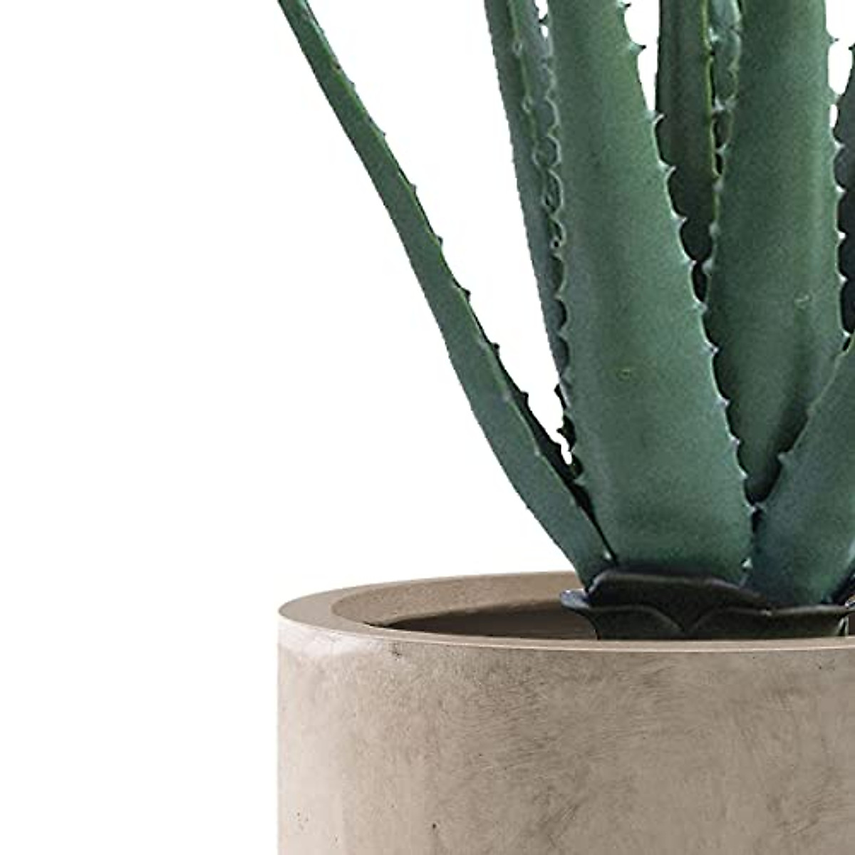 Kante 31.4" and 23.6" H Weathered Concrete Finish Concrete Tall Planters Large Outdoor Indoor Decorative Plant Pots with Drainage Hole and Rubber Plug, Modern Tapered Style for Home and Garden