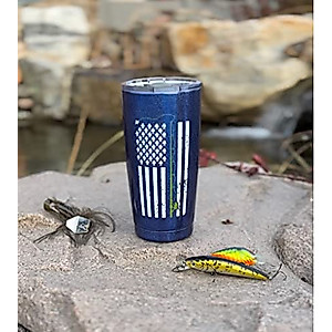 Lifecraft Fishing Gifts for Men Travel Tumbler Cup, Stainless Steel Coffee Mug with Lid, Funny Fisherman Themed Accessories, For Hot or Cold Drinks, Cool Dad Stuff Gift