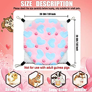 LROEZR 3 Pcs Pet Small Animal Hanging Hammock Guinea Pig Rat Hamster Bunkbed Hammock Cage Toy for Hamster Rat Sugar Glider Parrot Hideout Sleep Play - 7.87'' x 7.87''